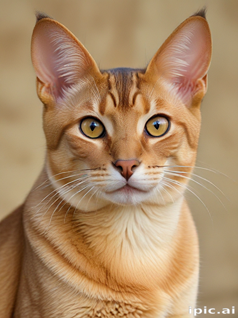 A Close-Up Portrait of a Beautiful Cat with Striking Features