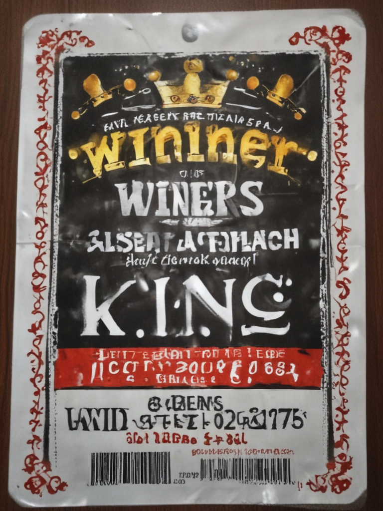 Sign: Winner Winner KING'S Dinner!!