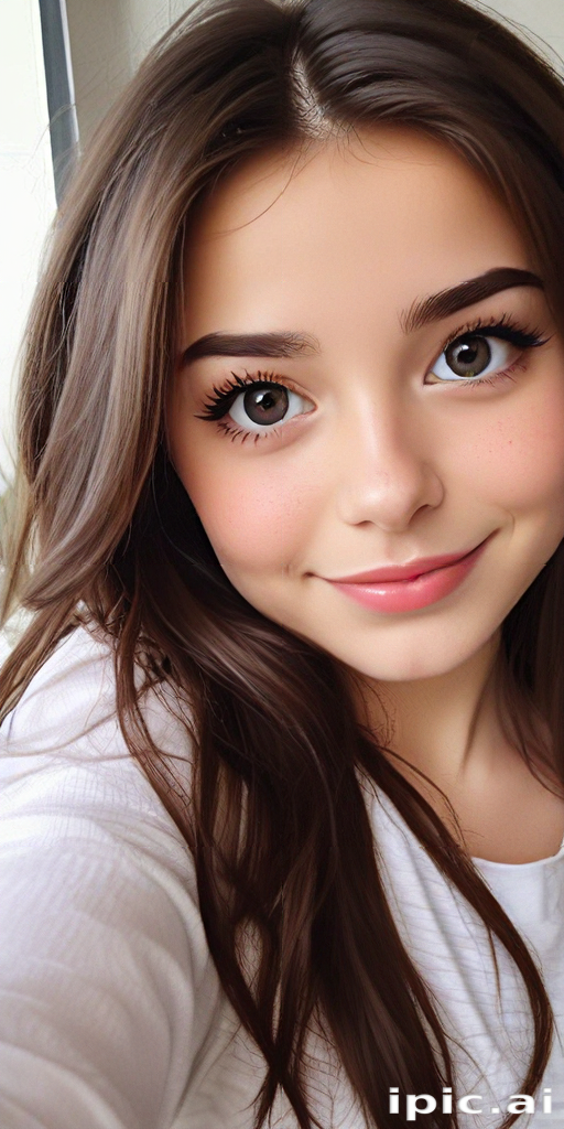 A Bright and Cheerful Portrait of a Young Woman Smiling Radiantly.