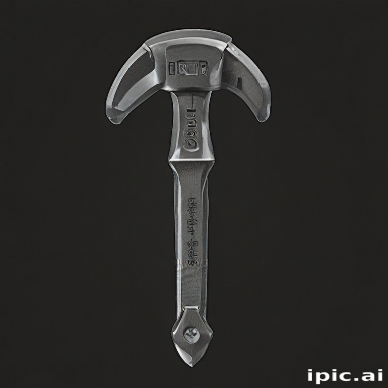 Unique Multi-Functional Tool with Distinctive Hammer and Wrench Design.