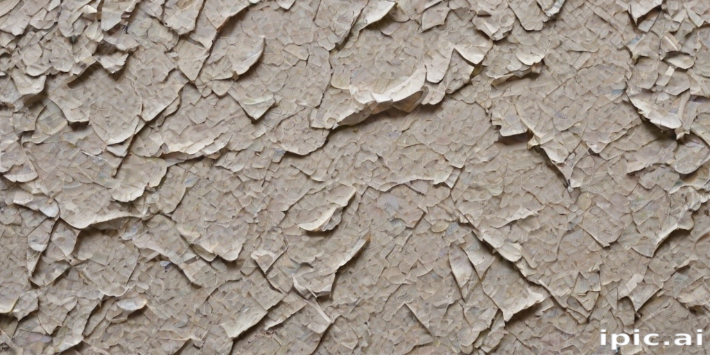 Textured Surface of Peeling Paint Revealing Layers of Weathered Material