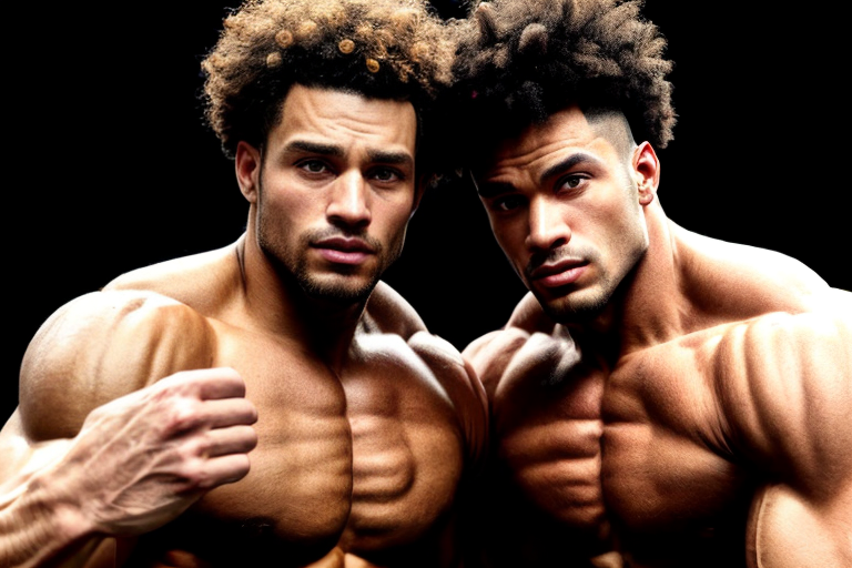 A strong, muscular man with a curly head and one eye