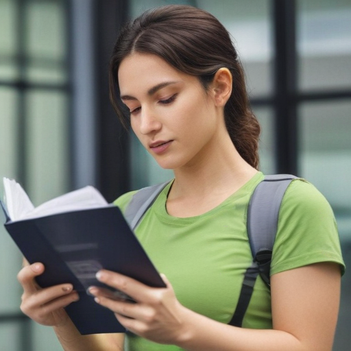 Amazon employee holding a report while doing exercise