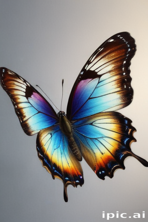 A Stunningly Colorful Butterfly Displaying Vibrant Shades of Blue and ...