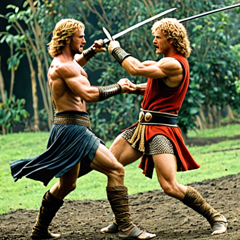 Iolaus fights Gilgamesh