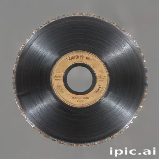 Vintage Vinyl Record with Intricate Edge Design and Classic Label Center