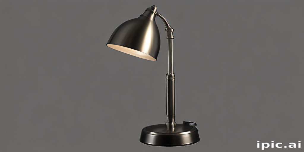 Elegant Metal Desk Lamp with Adjustable Shade for Stylish Workspaces