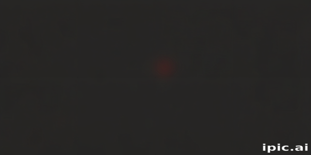 An Abstract Visual Display Featuring a Central Red Dot on Black Background