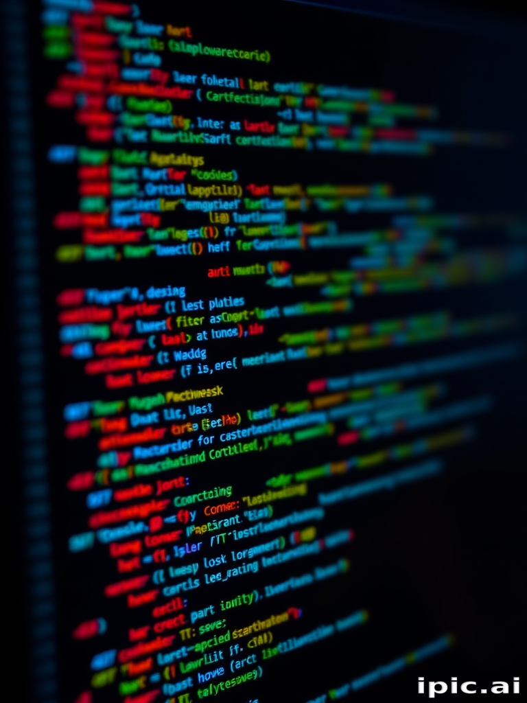 Colorful Code Displayed on a Screen Showcasing Programming Syntax and ...