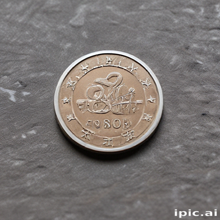 Detailed Close-Up of a Unique Coin Featuring Intricate Design Elements