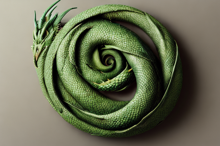 Dragon wrap a round beautiful woman