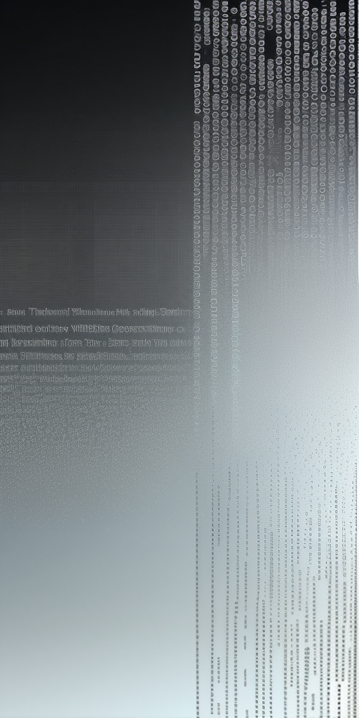 Abstract Digital Art Displaying Binary Code in a Gradual Fade