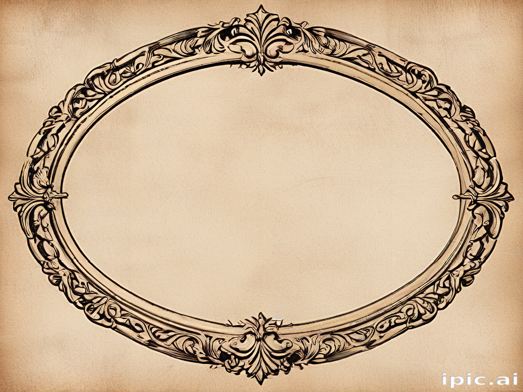 Elegant Vintage Frame Design with Intricate Details for Artistic Creations