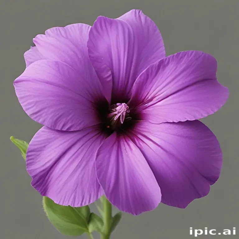 A Beautiful Purple Flower with Delicate Petals Standing Gracefully ...