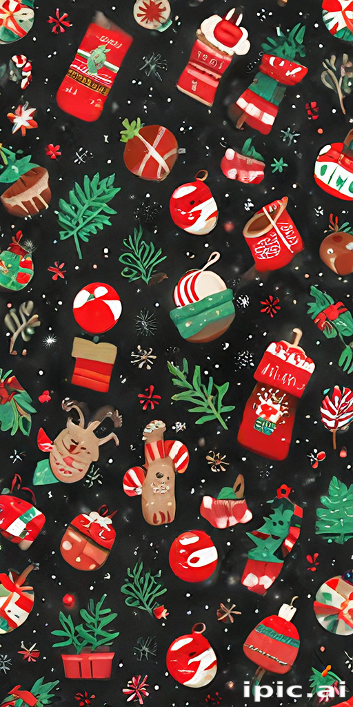 Colorful Christmas Patterns Featuring Gifts, Ornaments, and Festive ...