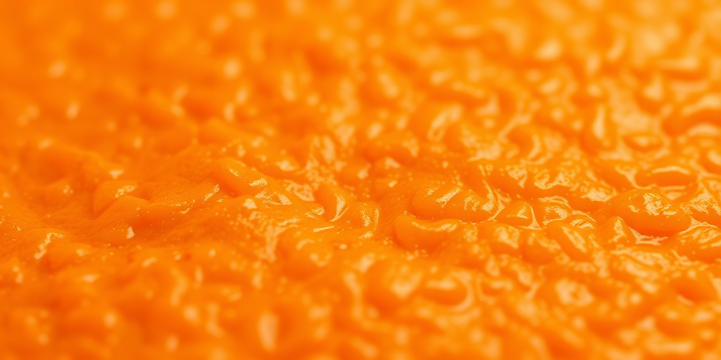 Close-Up View of Vibrant Orange Surface with Unique Textured Patterns