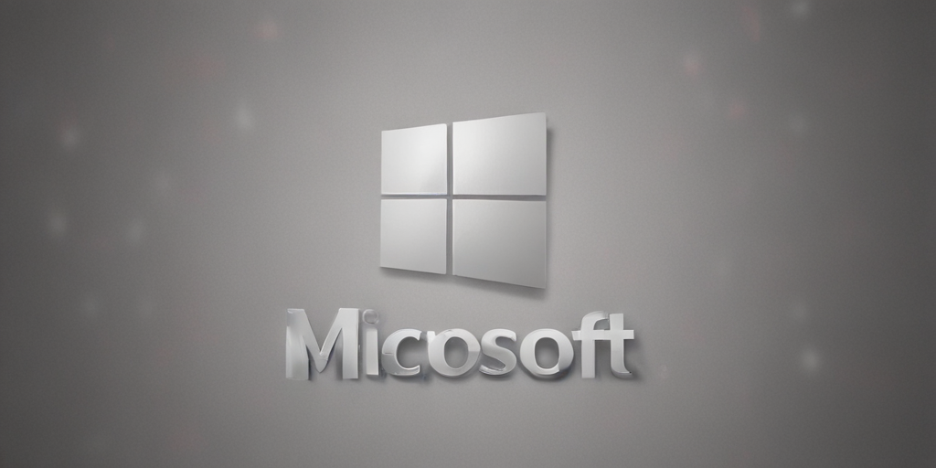 Modern Microsoft Logo Design Featuring a Sleek and Minimalist Aesthetic