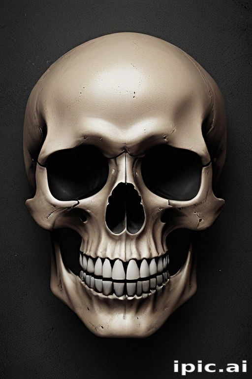 Intricately Designed Skull Artwork Displaying Realistic Features and ...