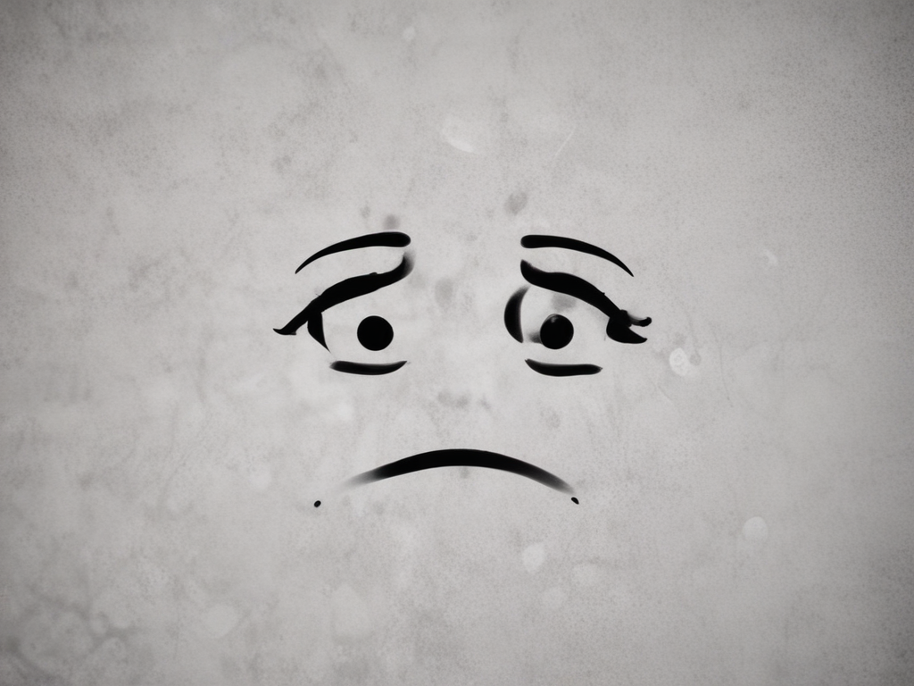 An Expression of Sadness: A Simple Illustration of Emotional Distress