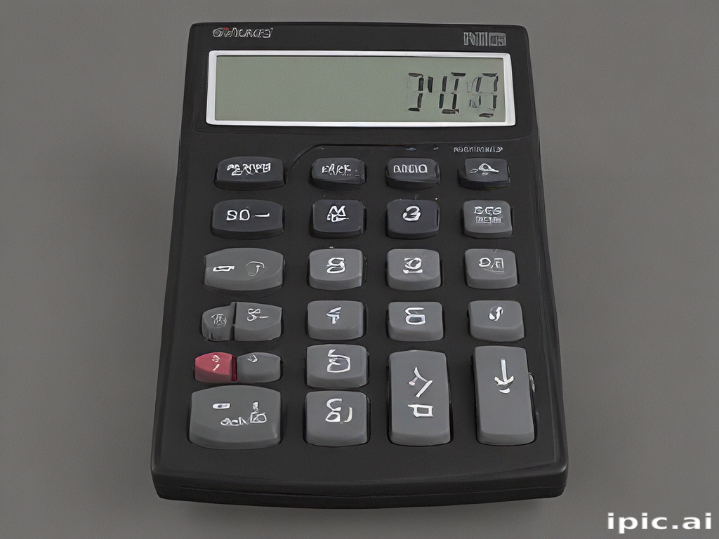 Modern Calculator with Large Display and Distinctive Button Design for ...