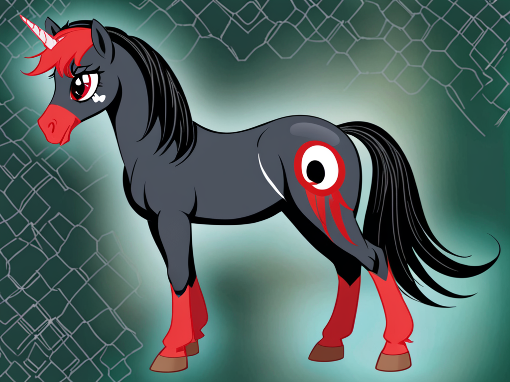 mlp g4 pony mare dark alicorn white markings on face red eyes color ...