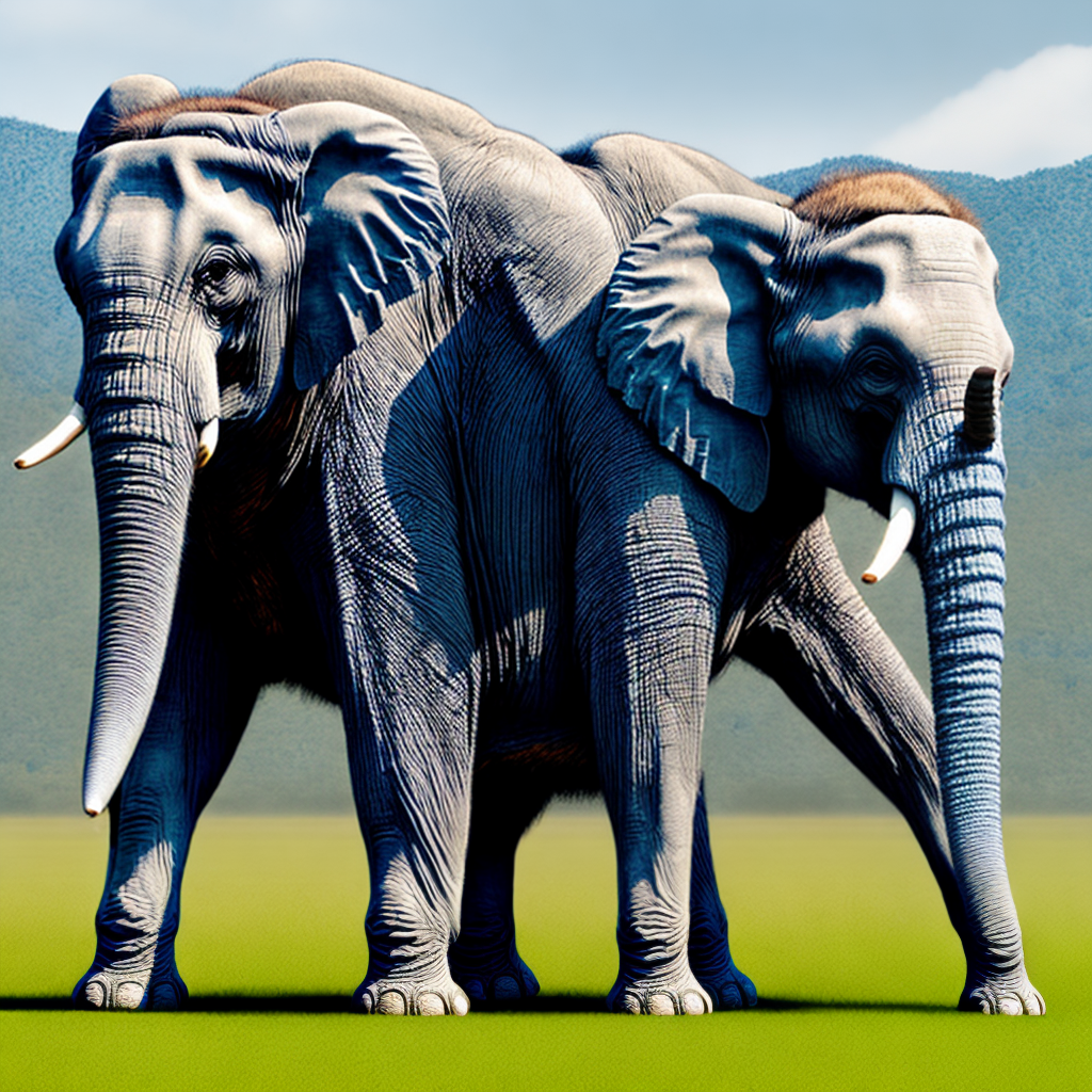 ultra realistic spider the size of an elephant next to an elephant