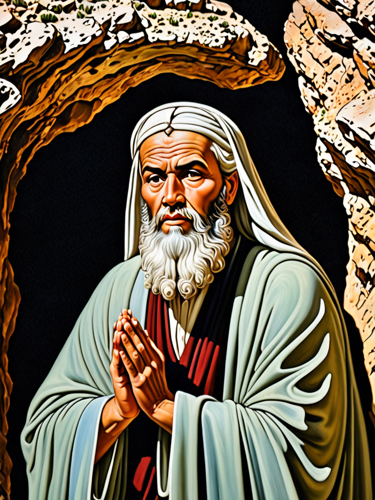 Prophet Elijah in the cave