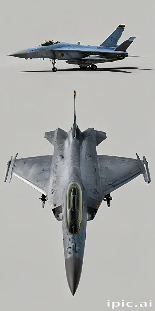 High-Performance Fighter Jet Displayed from Multiple Angles for ...