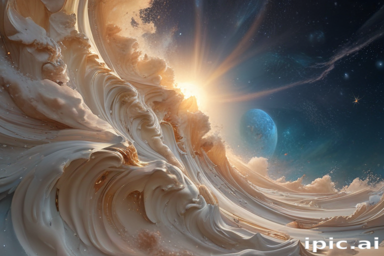 Celestial Waves: A Surreal Journey Through Cosmic Ocean and Light