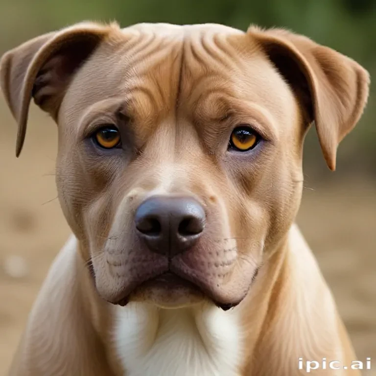 A Close-Up Portrait of a Beautiful Brown Dog with Expressive Eyes.
