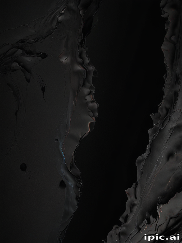 Abstract Dark Composition Featuring Flowing Textures and Intriguing ...