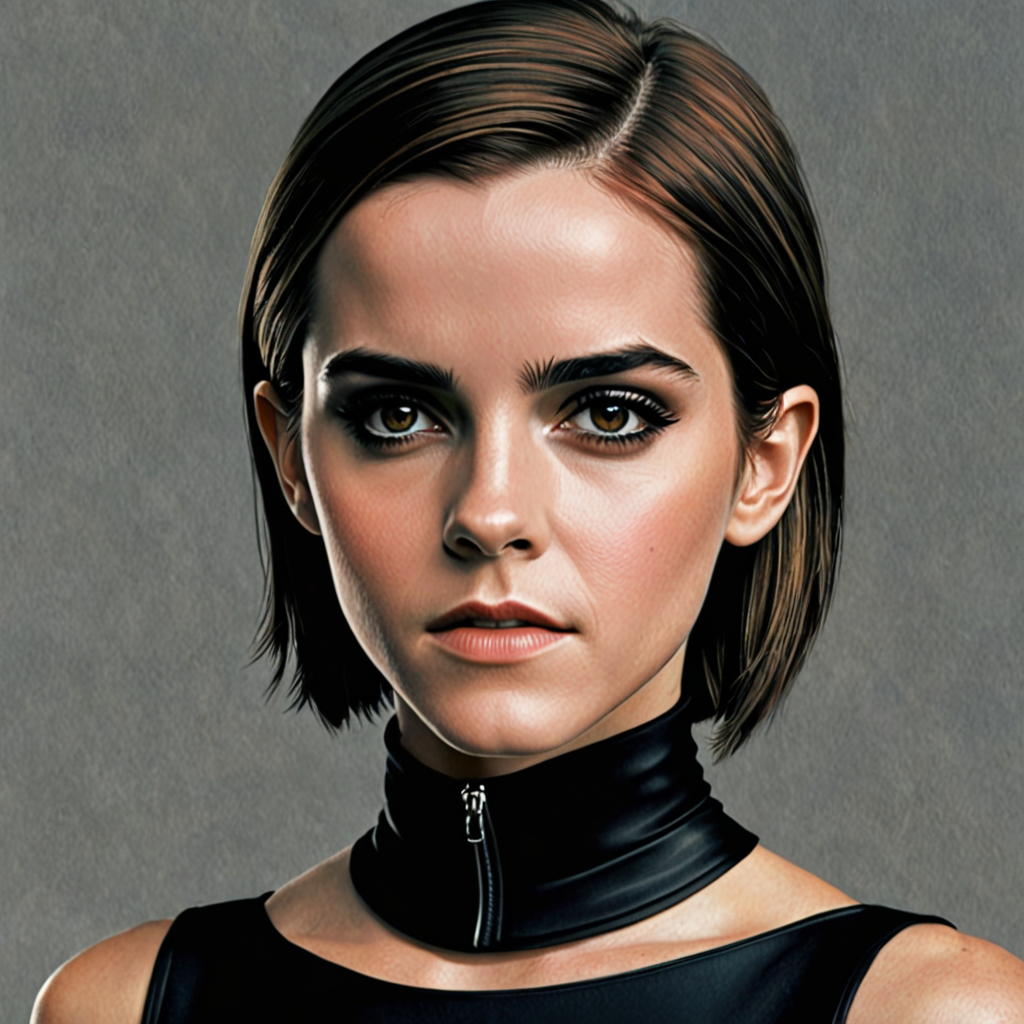 hyperrealistic 1Emma Watson, Æon Flux