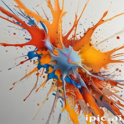 Vibrant Explosion of Colors in Abstract Art: A Stunning Visual Delight