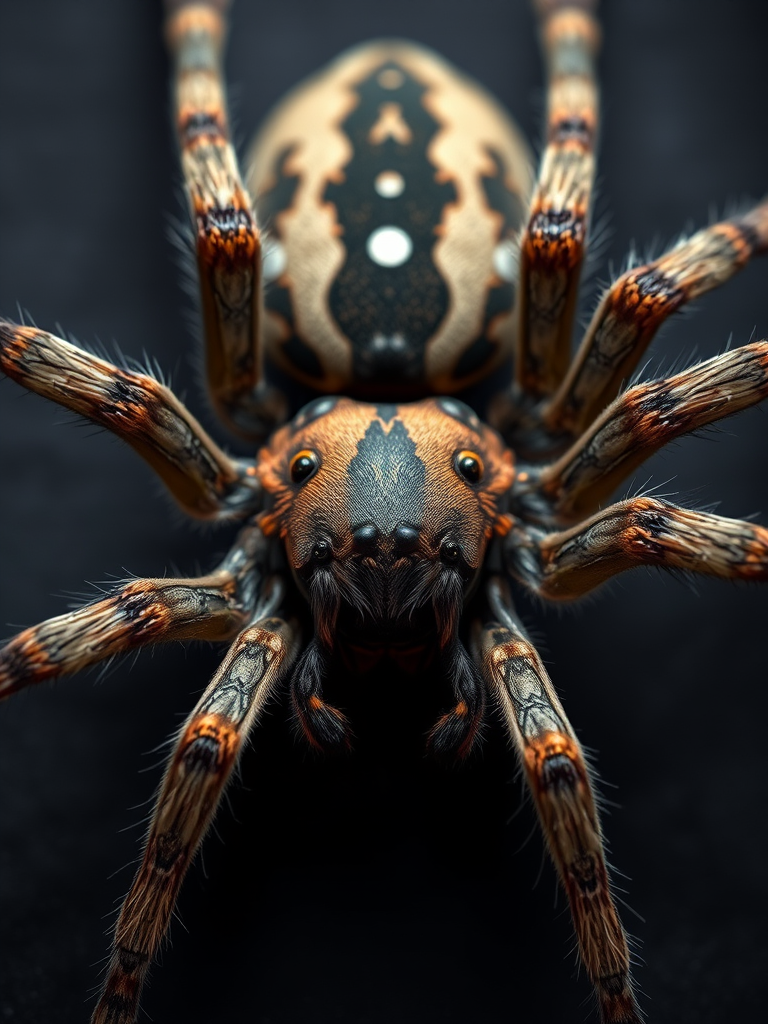 create an extremely detailed 3D render of a spider with realistic ...