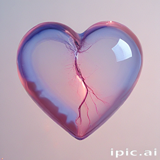 A Beautifully Crafted Heart-Shaped Object with Intricate Color and Design