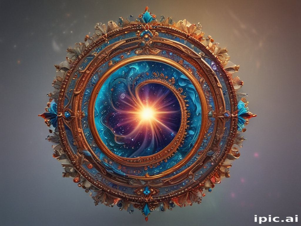 Intricate Cosmic Mirror Reflecting the Wonders of the Universe's Beauty