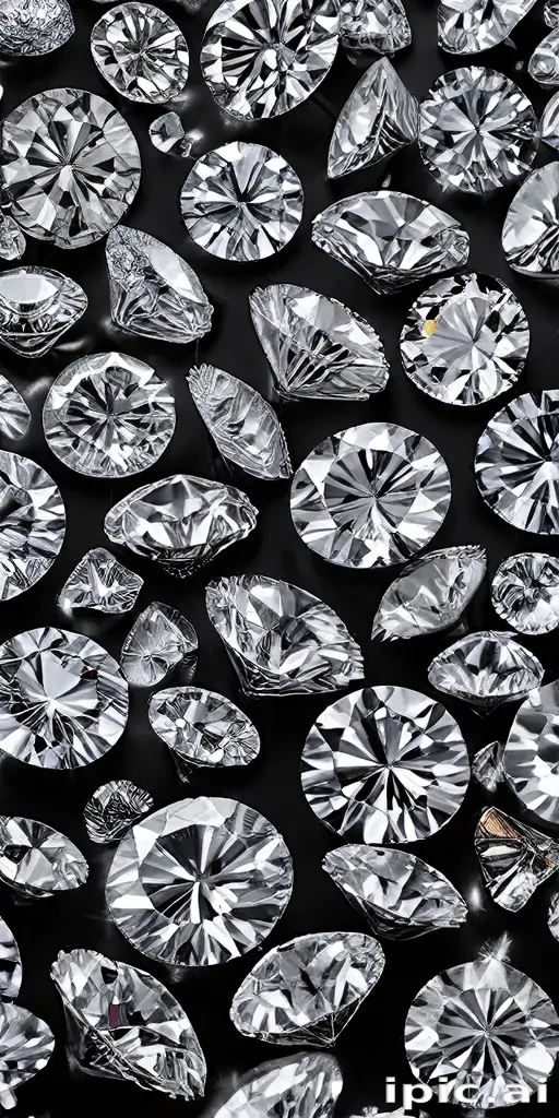 A Stunning Collection of Sparkling Diamonds on a Black Background