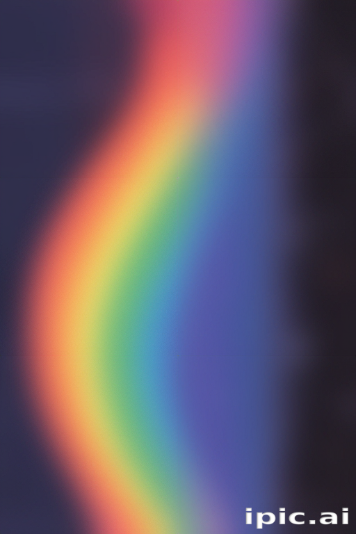 Vibrant Rainbow Spectrum Gracefully Arcing Across a Soft Background