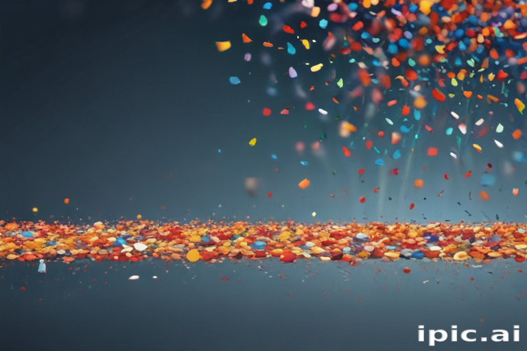 Colorful Confetti Shower Creating a Joyful and Celebratory Atmosphere