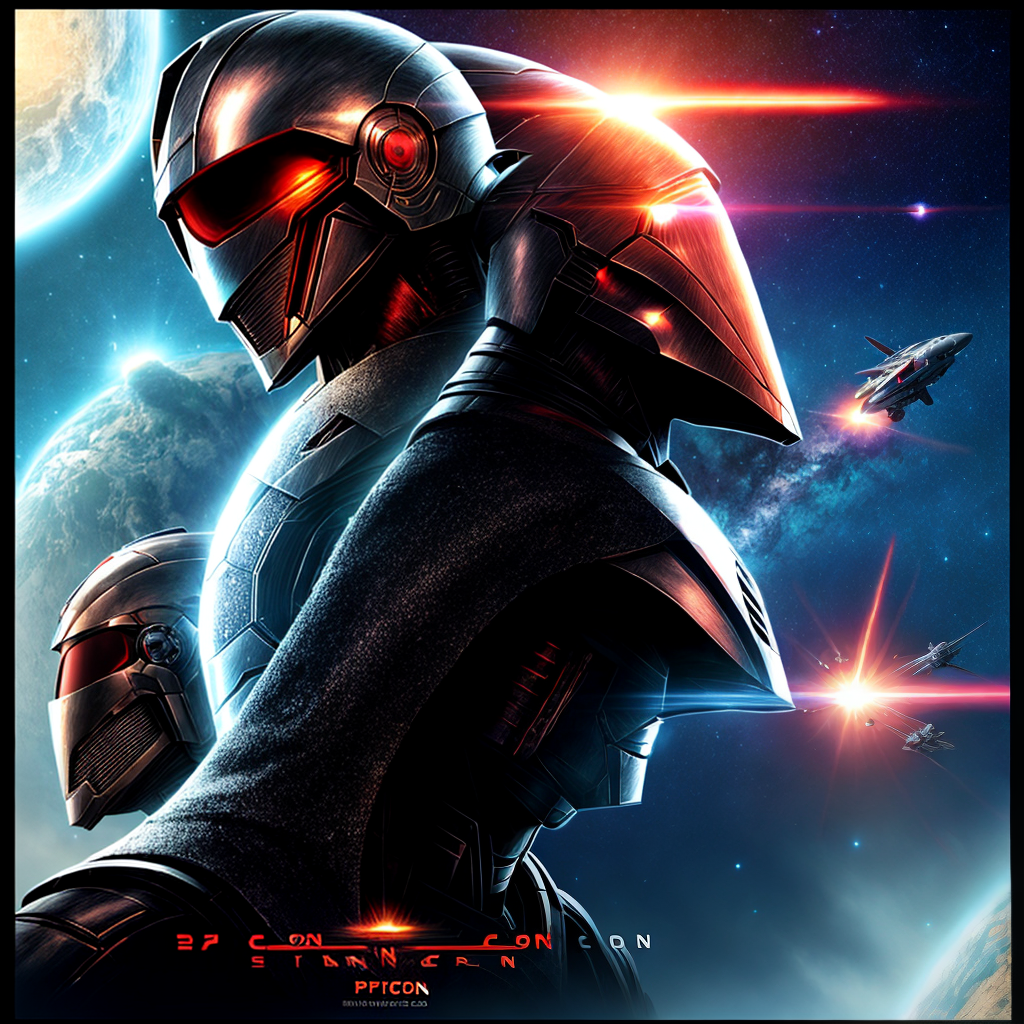 cylon spce ship movie poster art