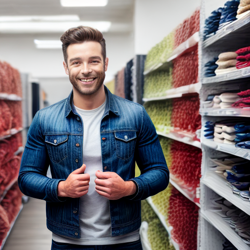 A clothing brand owner at his store smiling