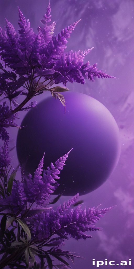 Enchanting Purple Sphere Surrounded by Lush Lavender Foliage in Dreamy ...