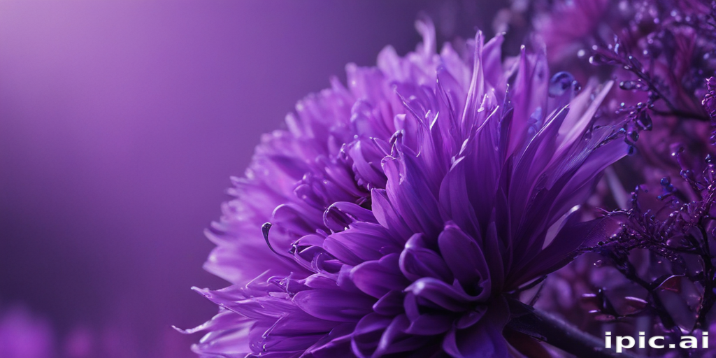Stunning Close-Up of a Vibrant Purple Flower in Soft Light