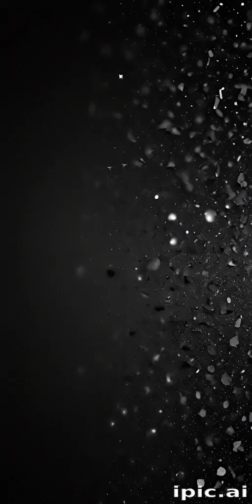 Abstract Black Background with Floating Particles and Subtle Light Effects