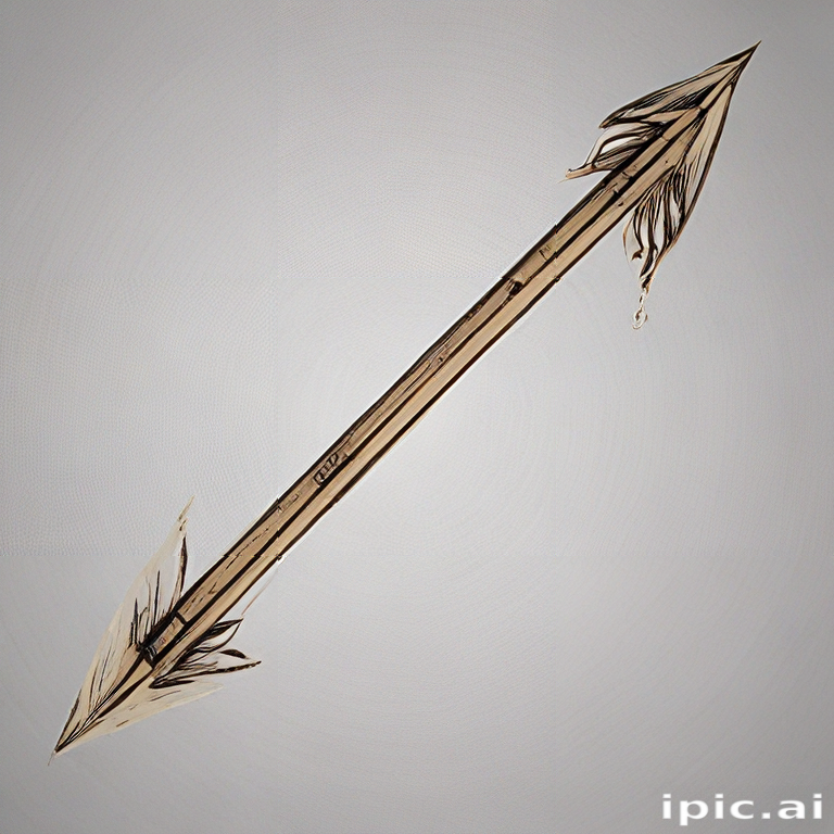 Intricately Designed Arrow with Unique Feathered Tips and Elegant Structure