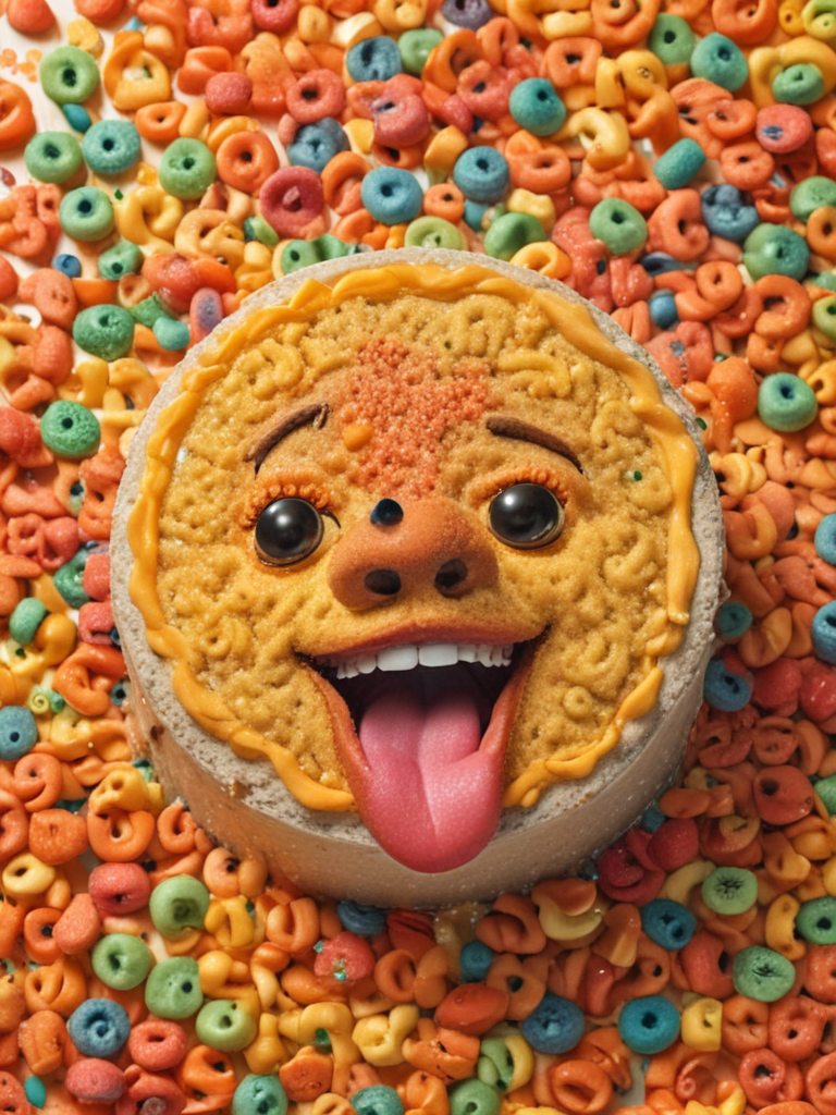 fruit loops cereal splashing cartoon