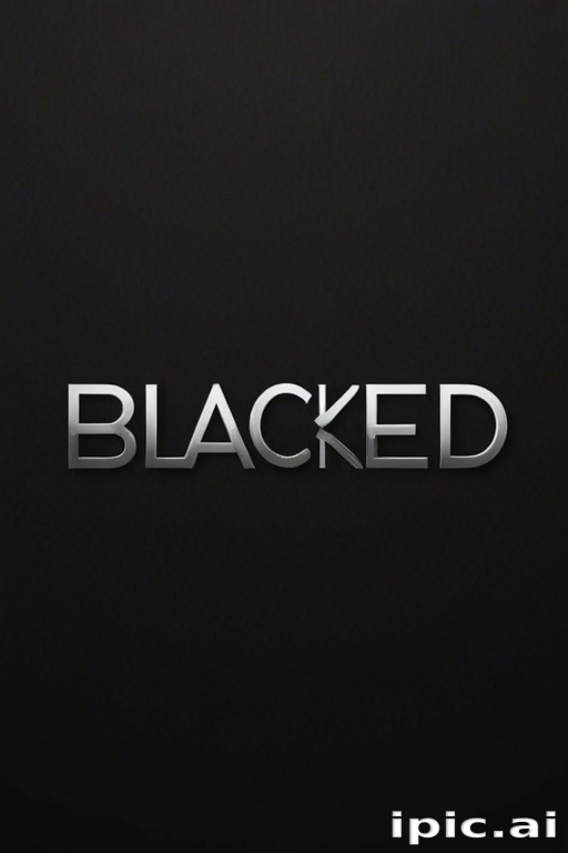 An Artistic Representation of the Word 'Blacked' on a Dark Background