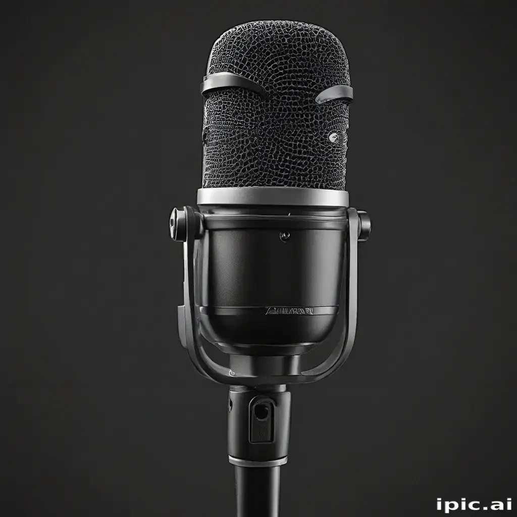 High-Quality Studio Microphone Captured Against a Dark Background for ...