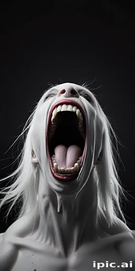 Expression of Raw Emotion: A Haunting Monochrome Portrait of Agony