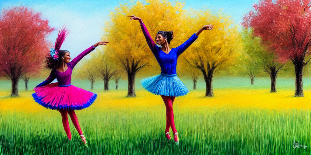 dancer and colors flower